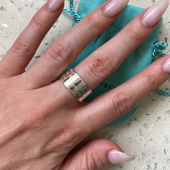 Tiffany & Co. | Jewelry | Authentic Tiffany Co Notes Wide Ring Silver ...